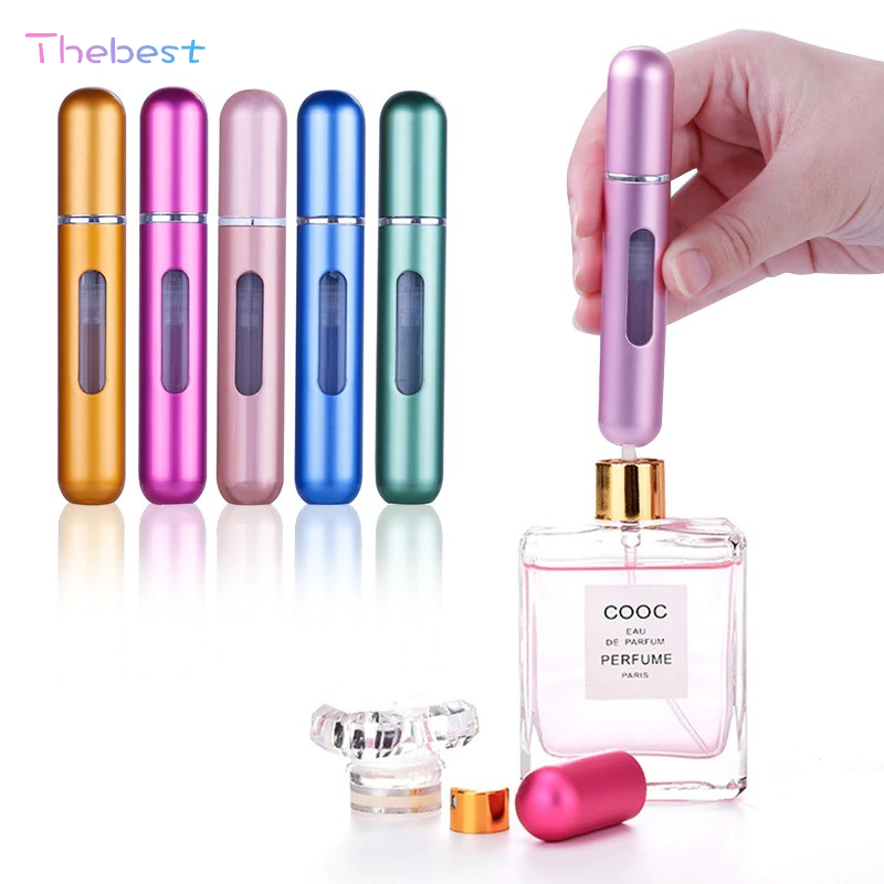 5ML PORTABLE MINI REFILLABLE PERFUME BOTTLE WITH SPRAY SCENT PUMP EMPTY ...