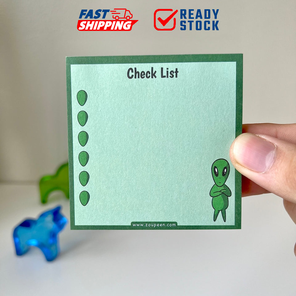 Alien Check List 50 Sheets Memo Pad / Note Pad | Shopee Philippines