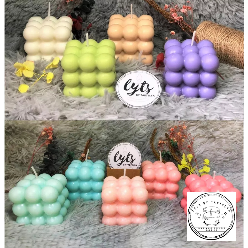Lyts - Scented Candle Bubble Cube Soy Wax Candle Souvenir Gift Home Fragrance Aromatherapy ...