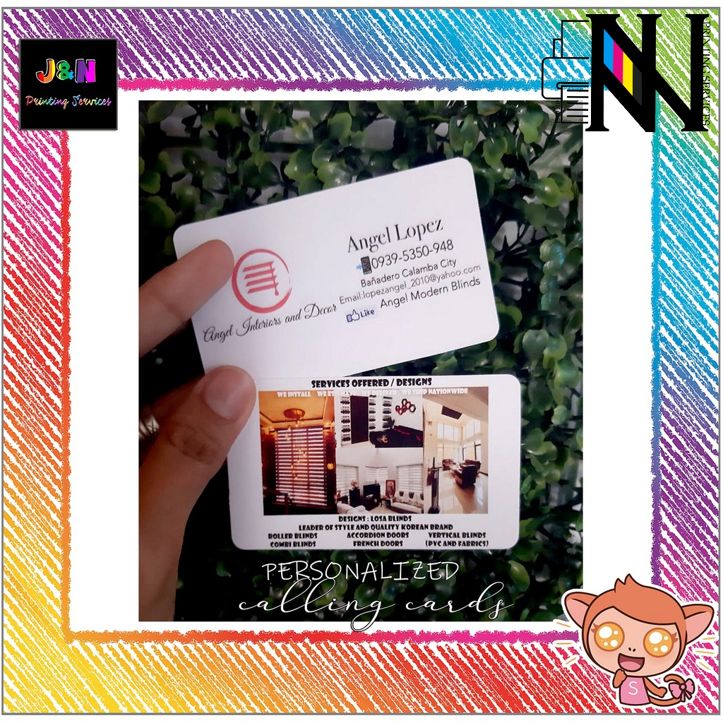 CALLING CARD / BUSINESS CARD PRINTING ONLY | Shopee Philippines