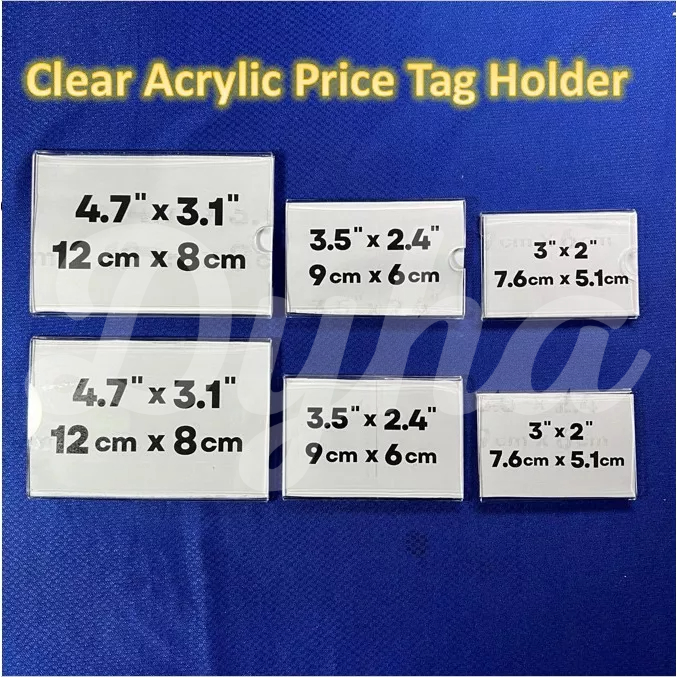 Clear Acrylic Wall Sign Holder[9cmx6cm, 12x8cm, 10x8cm, 2"X3"] Display ...