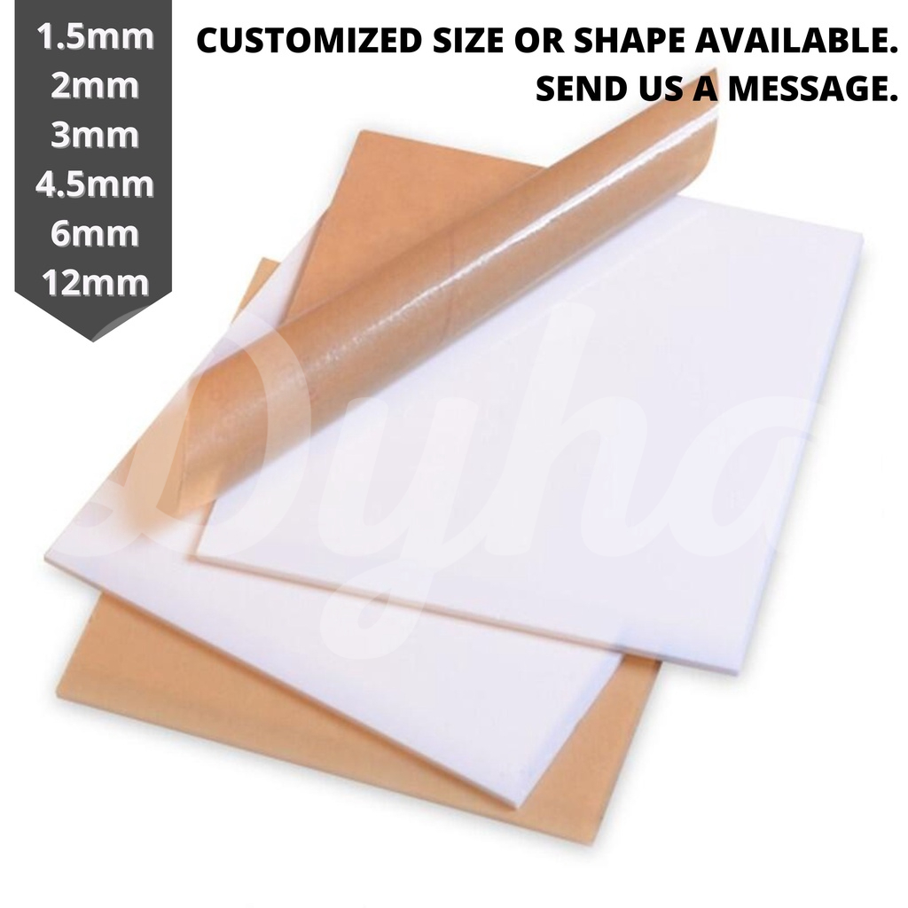 White Diffuser Acrylic Sheet Precut (Set CC - 1.5, 2, 3mm Thickness ...
