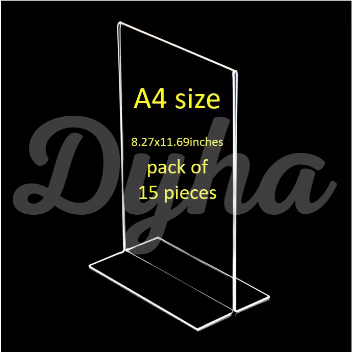 22pcs Clear Acrylic Stand [A4 size, Double type, Portrait] Display ...