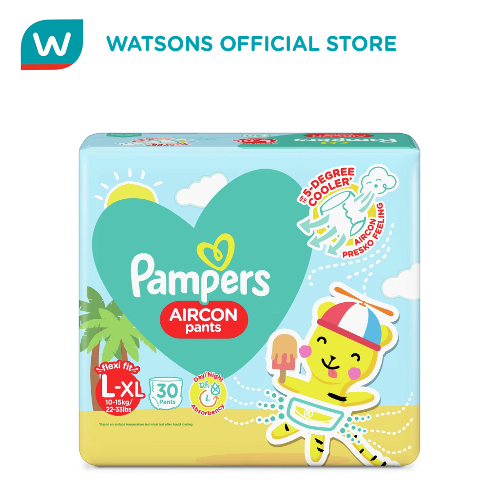 PAMPERS Aircon Pants Value Pack Diapers Large 30s | Shopee Philippines