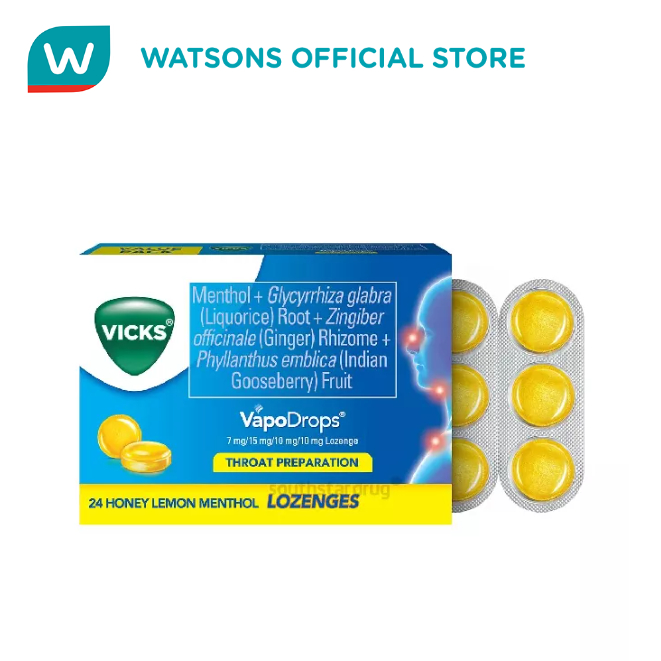 VICKS VapoDrops Lozenges Honey Lemon 24s | Shopee Philippines