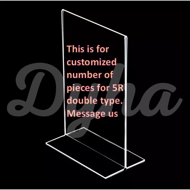 40pcs Clear Acrylic Stand 5R [5'x7"] size, Double/straight/T type ...