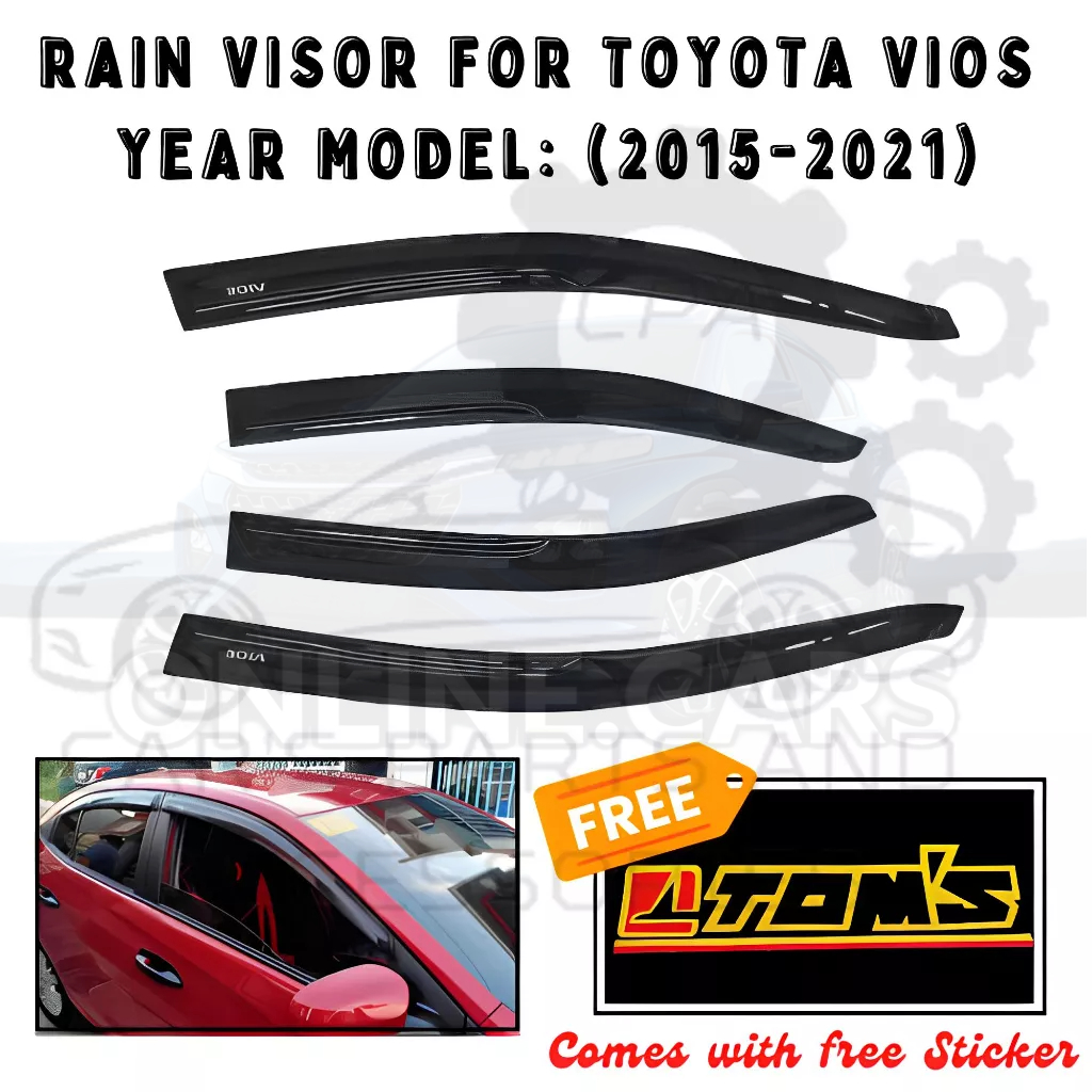 OC TOYOTA VIOS 2015 2016 2017 2018 2019 2020 2021 RAIN VISOR WINDOW ...
