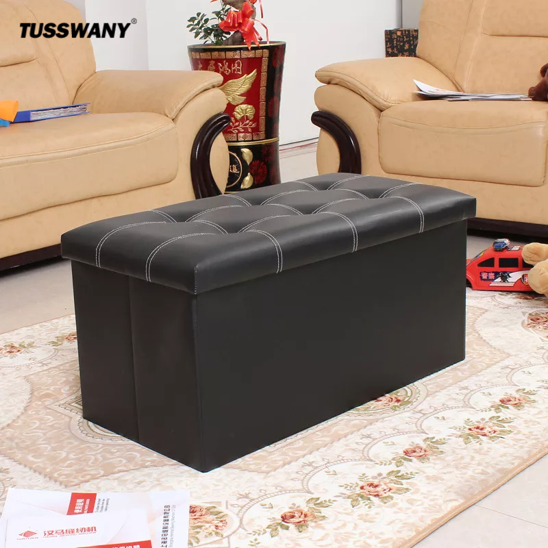 Rectangular storage stool sit adult sofa folding storage chair box ...