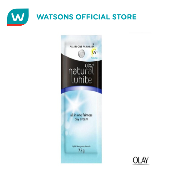 OLAY Natural White Blue Day Cream Non-Reseal Sachet 7.5g | Shopee ...