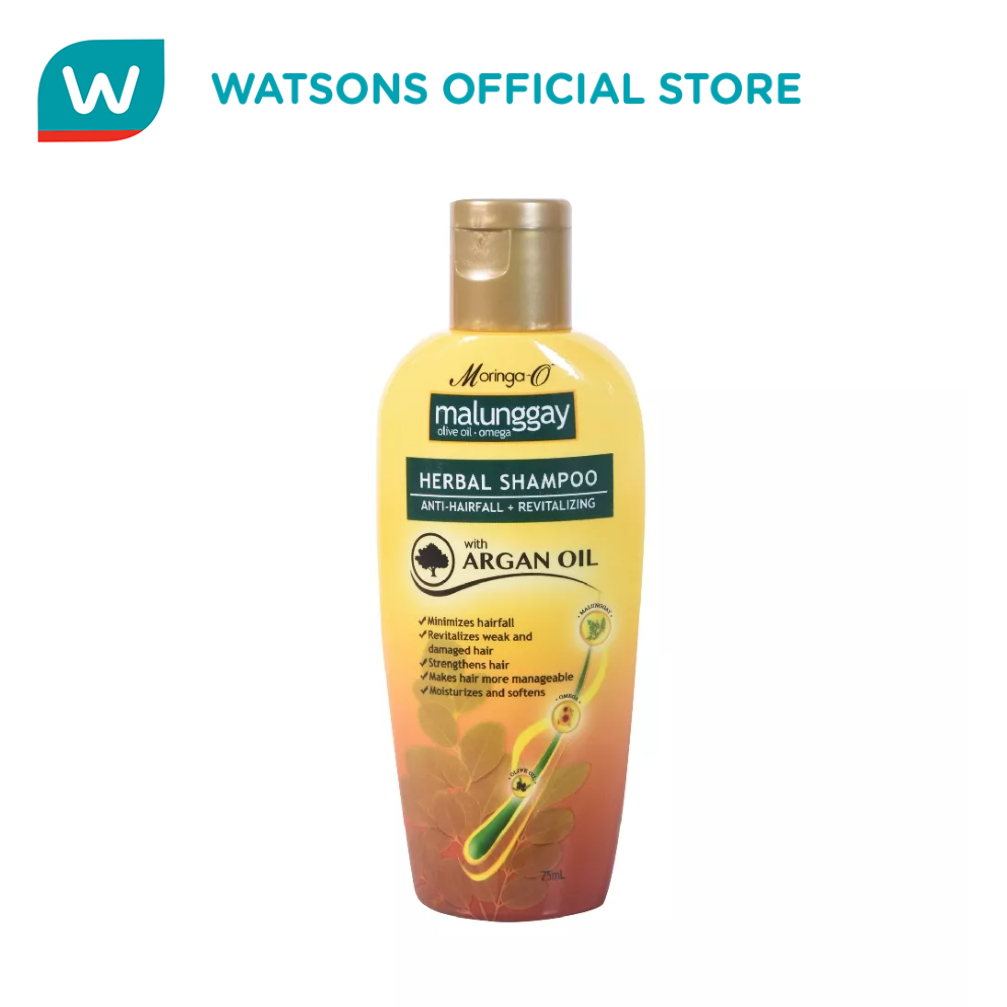 MORINGA-O Herbal Anti-Hairfall Shampoo With Argan Oil 75Ml | Shopee ...