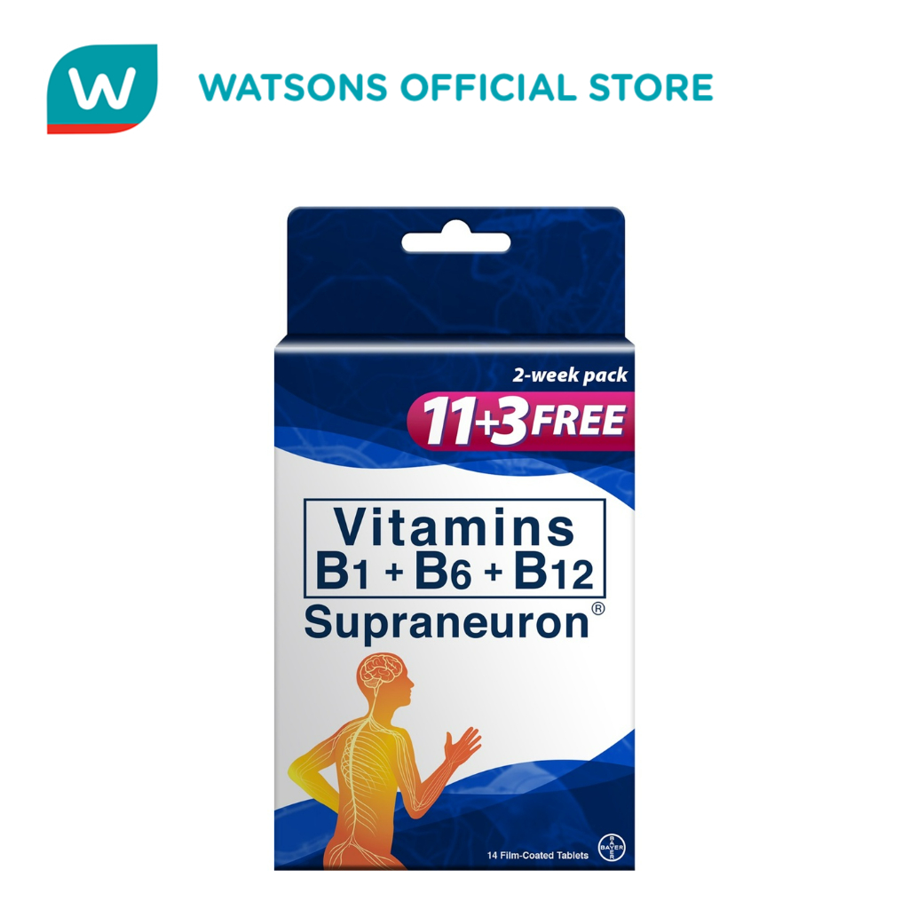 SUPRANEURON Vit B1; Vit B6; Vit B12 Sulit Pack 11+3 Tablets | Shopee ...