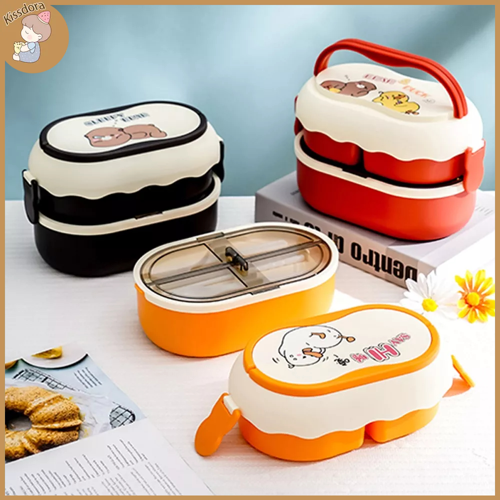 KD【COD】 cute lunch box for kids picnic bento box lunch box set for ...