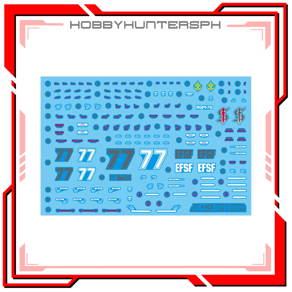 Delpi Decal HG GM Sleggar Waterslide Decals | Shopee Philippines