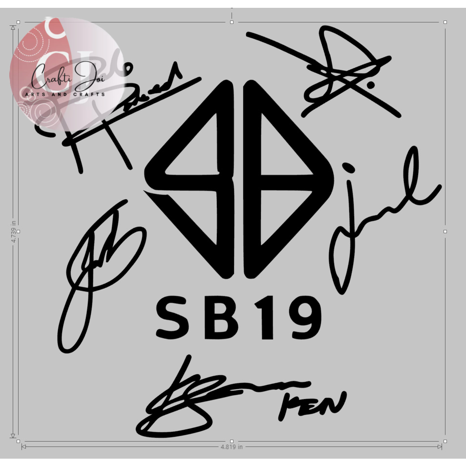 Unofficial SB19 Logo with Signatures Decal | Vinyl Sticker | Shopee ...