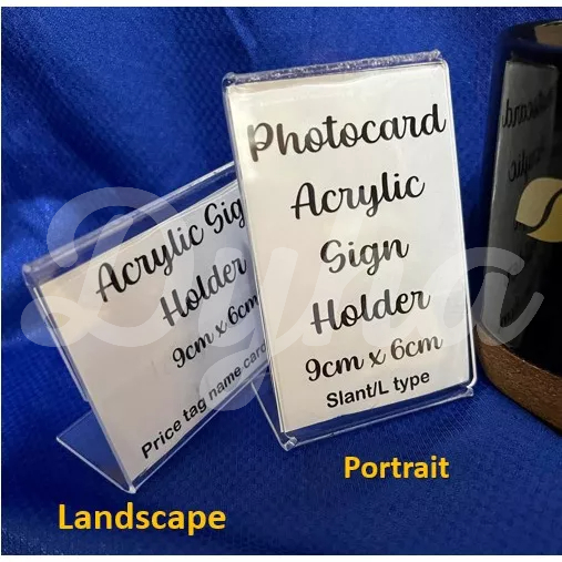 2, 3, 5pcs Clear Acrylic Stand[9cmx6cm or 2.3in x 3.5in ]Slant Label ...