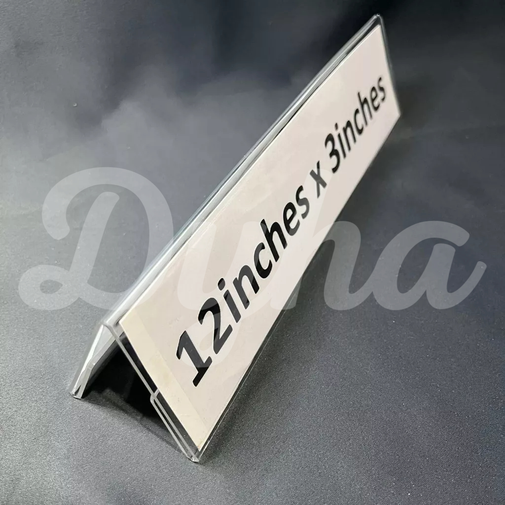 Clear Acrylic Tent Style Stand [12" x 3"] 1pc Table Sign Holder A-style ...