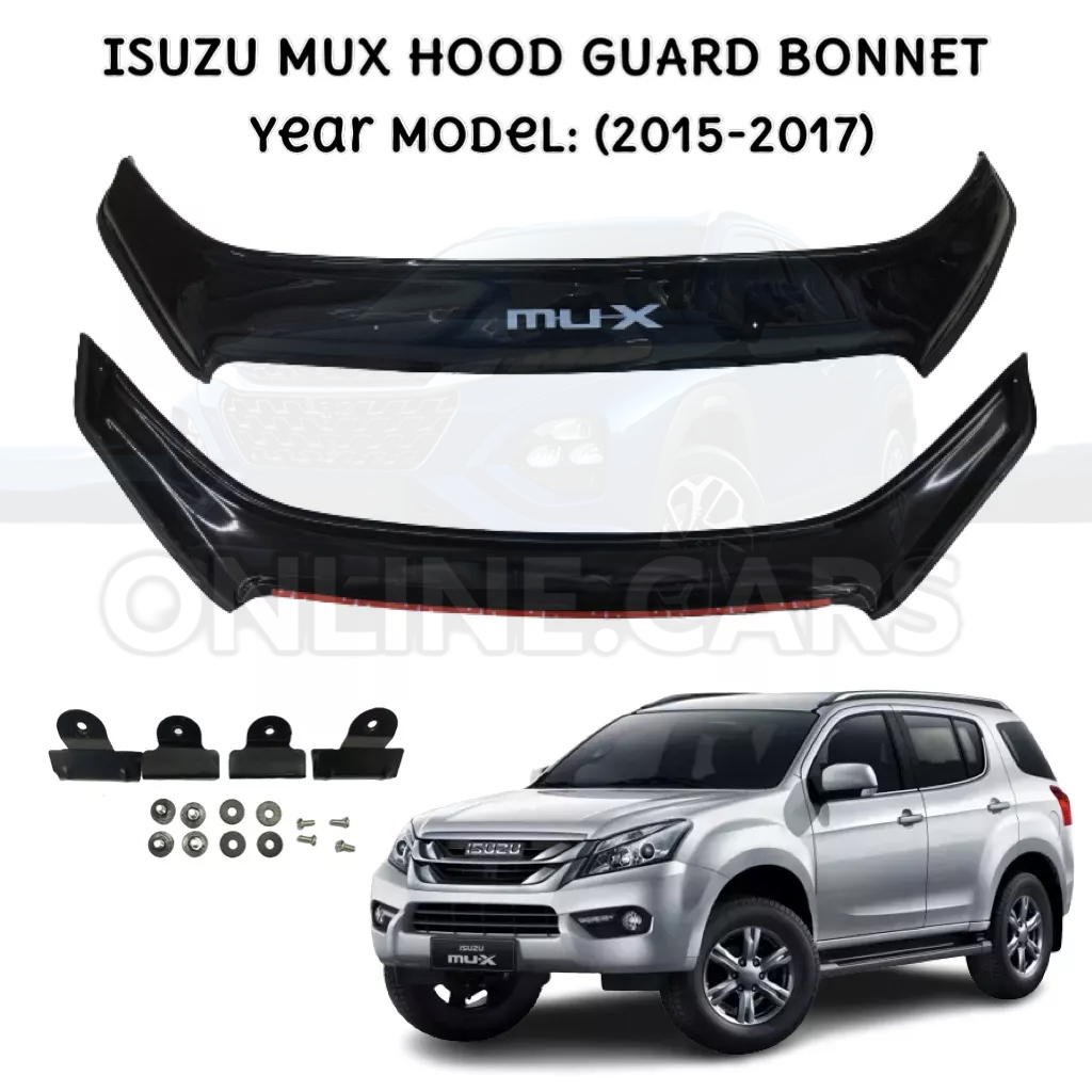 OC ABS Bonnet Hood Guard Deflector Cover for Isuzu Mux 2015 2016 2017 ...