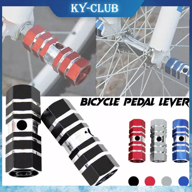 2pcs bicycle rear axle pedal, hexagonal foot post bike mtb bicycle ...