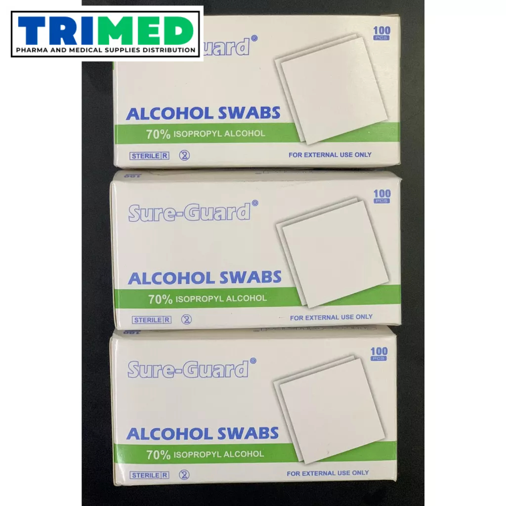 ALCOHOL SWAB 100's (SURE GUARD) 70% | Shopee Philippines