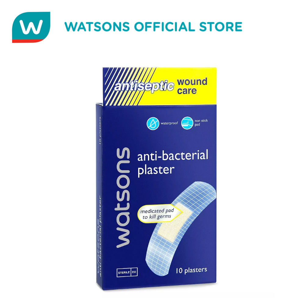 WATSONS Anti-Bacterial 10 Plasters | Shopee Philippines