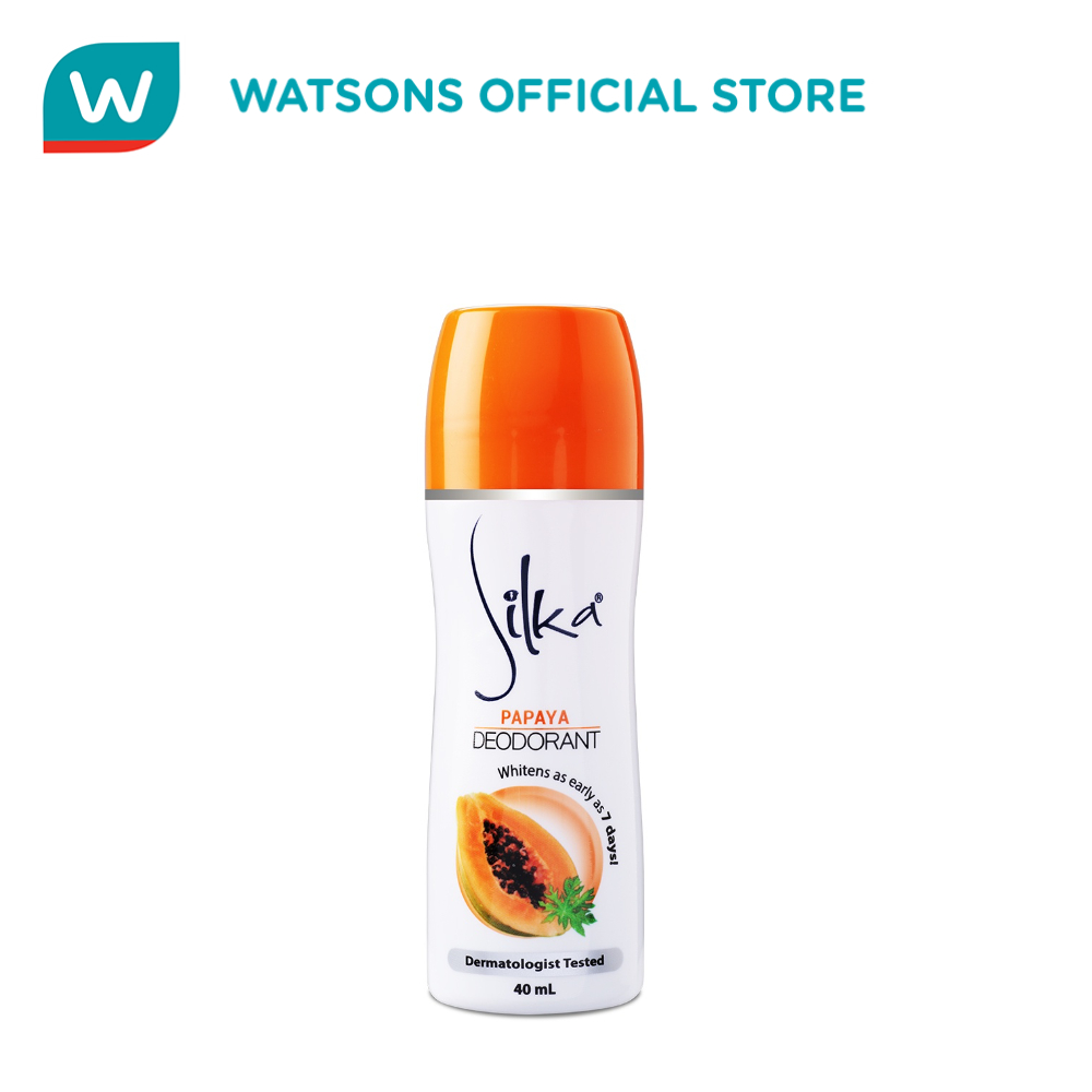 SILKA Papaya Whitening Deodorant 40ml | Shopee Philippines