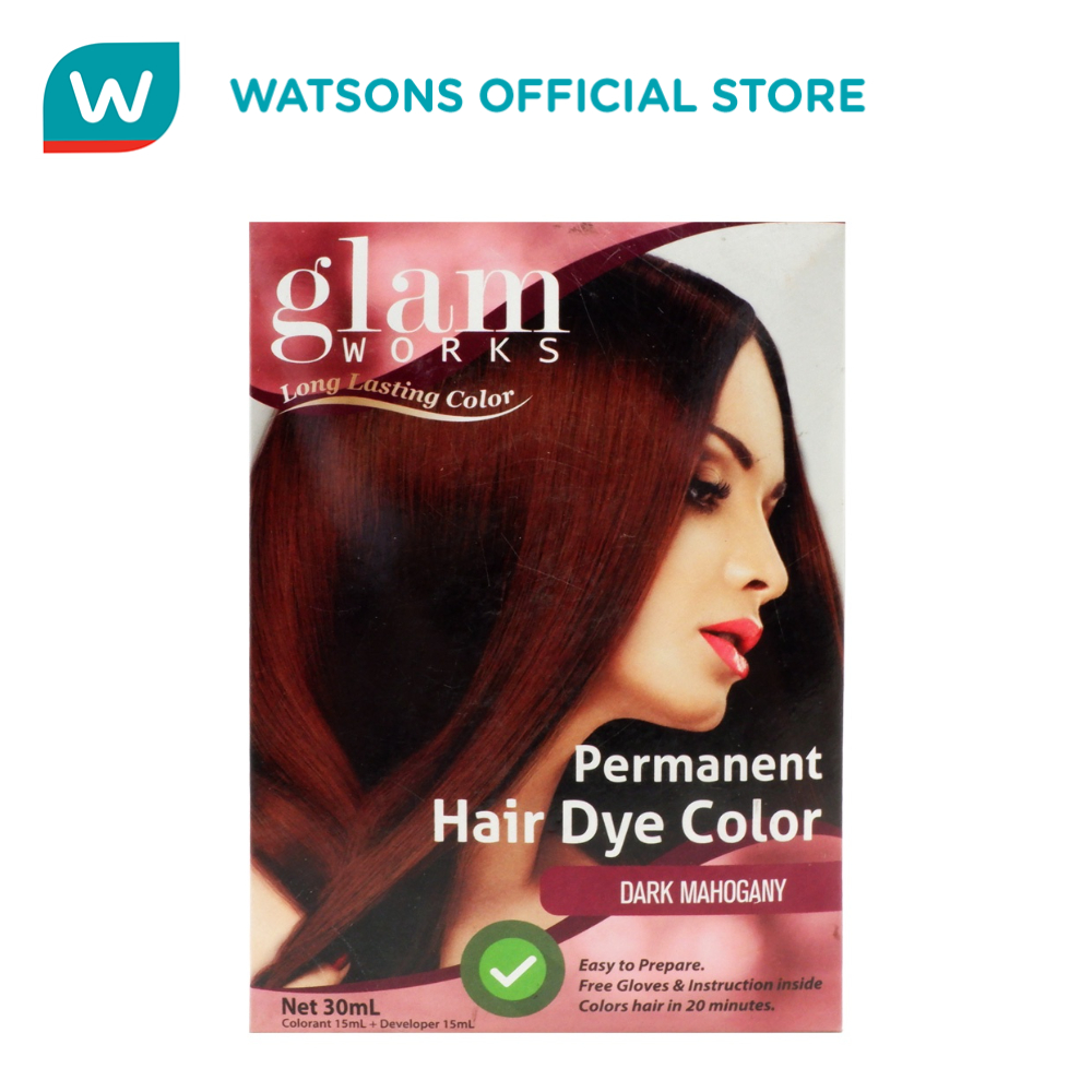 GLAMWORKS PERM HRDYE CLR DRKMAHOGANY30ML | Shopee Philippines