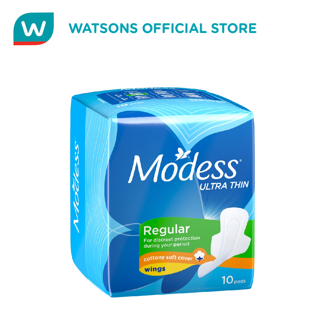MODESS Ultra Thin Regular with wings Napkins 10s | Shopee Philippines