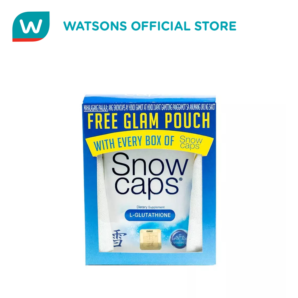 SNOW CAPS Glutathione with Free Glam Pouch | Shopee Philippines