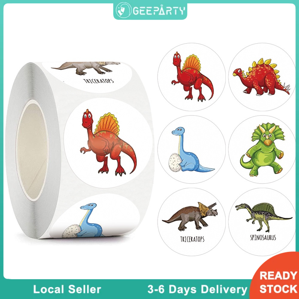 500pcs dinosaur stickers for dinasour birthday party decorations favor ...
