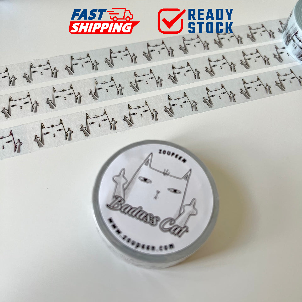 Badass Cat Washi Tape / Masking Tape | Shopee Philippines