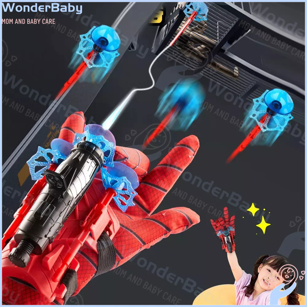 Wonderbaby Spider-Man Glove Dart Blaster Launcher Toy Spiderman Web ...