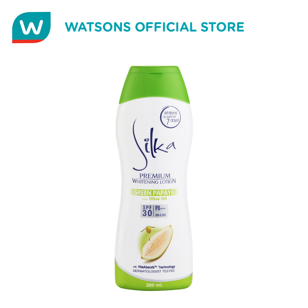 SILKA Premium Whitening Lotion Green Papaya With Olive Oil 200Ml ...