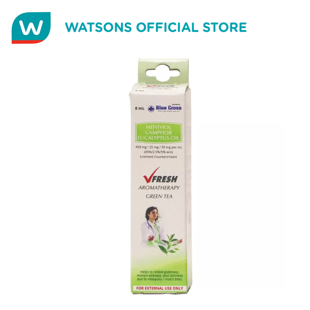 VFRESH Aromatherapy GREEN TEA (Menthol Camphor Eucalyptus Oil) | Shopee ...