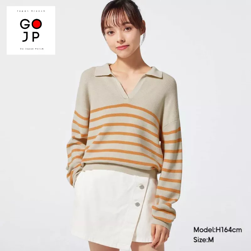 GU Japan Border Polo Sweater (Long Sleeve) | Shopee Philippines