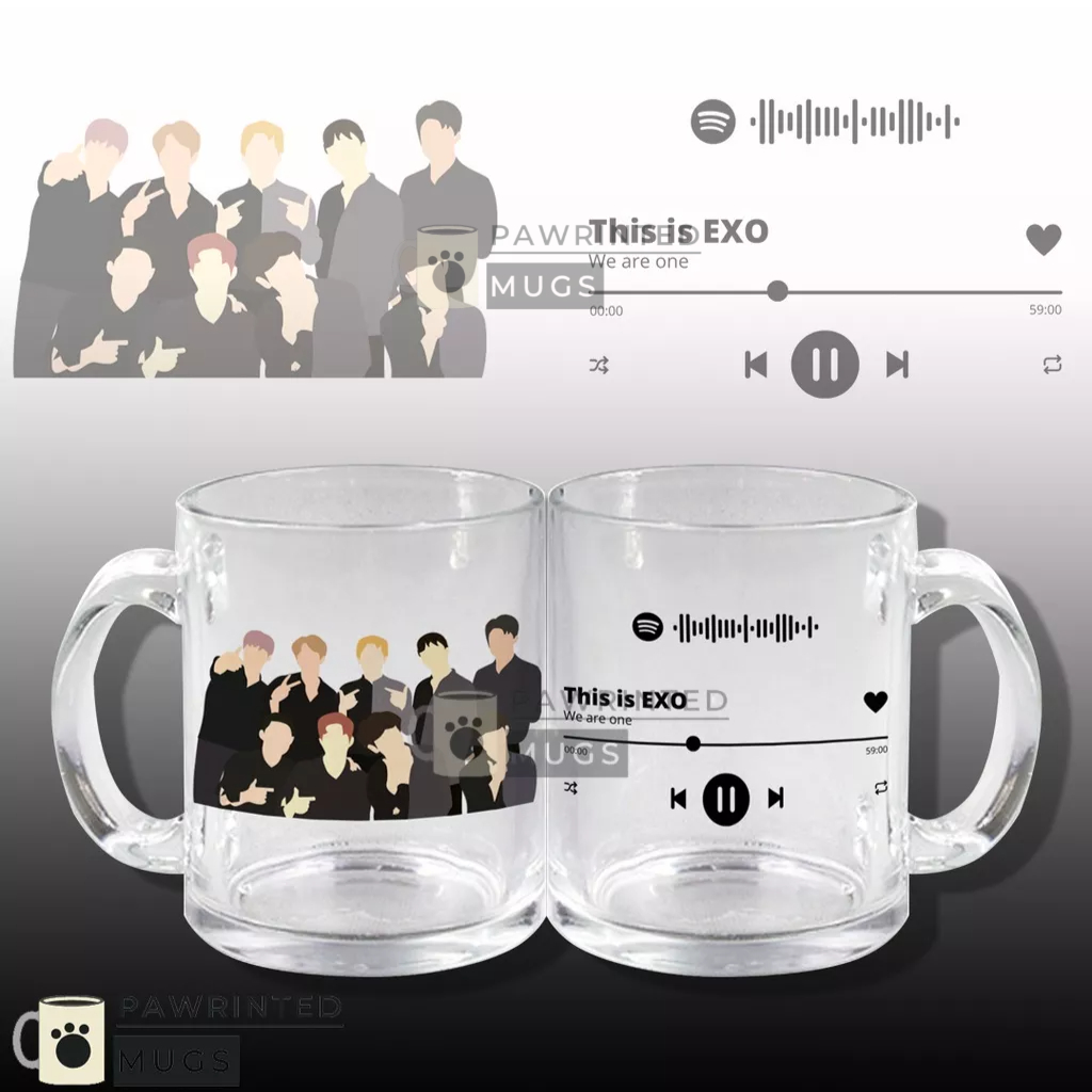 Kpop Spotify Mugs - EXO,SVT, Twice, Blackpink, Itzy etc - pawrintedmugs ...