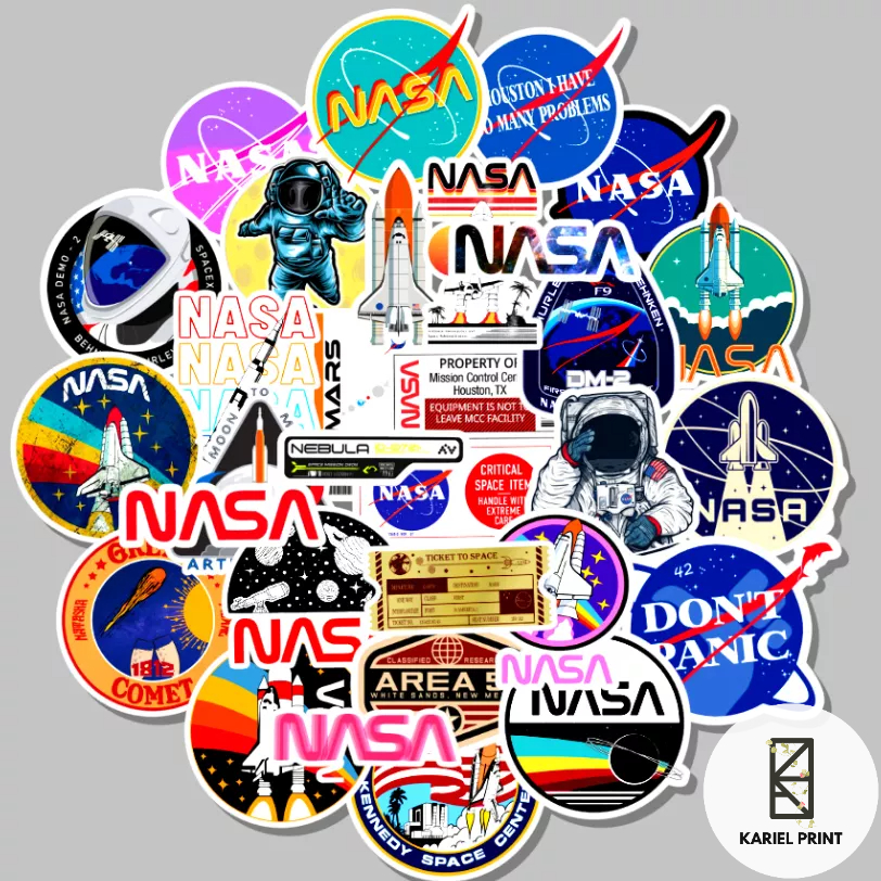 NASA Stickers Themed 31pcs Waterproof Matte Laminated Stickers | Shopee ...