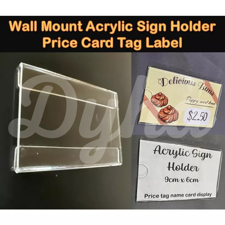 3, 5, 10pcs Clear Acrylic[9cmx6cm] Wall Sign Display Label Price Name ...