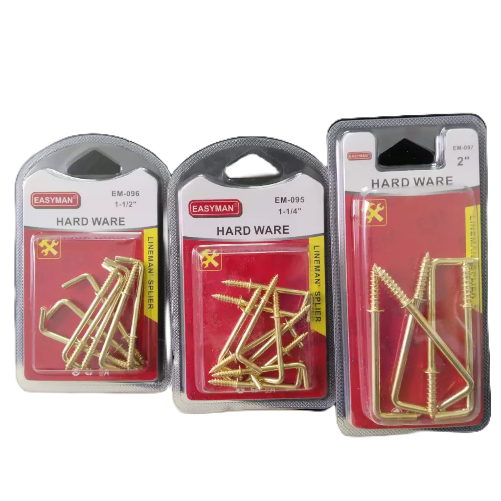 KINLEY COD RIGHT ANGLE METAL HOOK SCREW IN L SHAPE BEND STEEL HOOKS ''1 ...