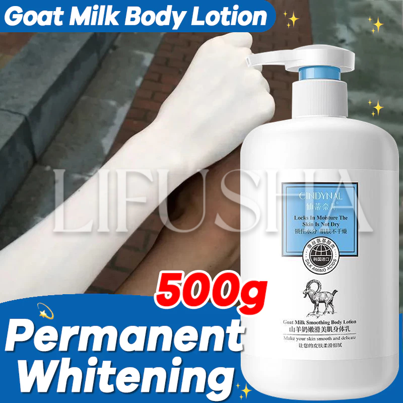 500g Goat Milk Whitening Body Lotion Remove Melanin Permanent Whitening Smooth Improve Dark Skin ...