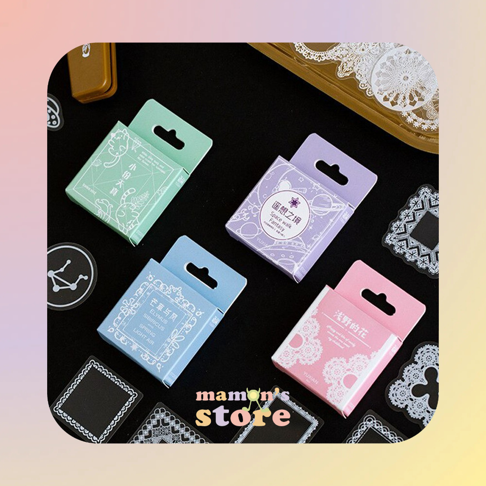50 pcs White Transparent Aesthetic Sticker | Shopee Philippines