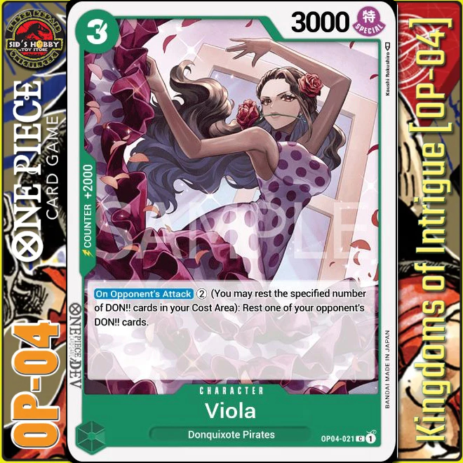 Viola OP04-021 x Kingdoms of Intrigue Green x Common One Piece TCG | Shopee Philippines