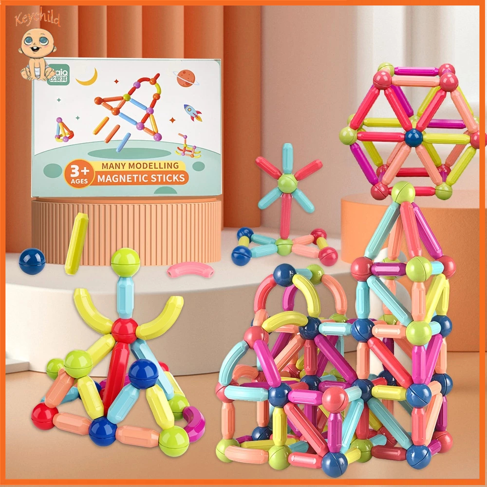 【COD】64pcs magnetic sticks for kids magnetic building blocks for kids ...
