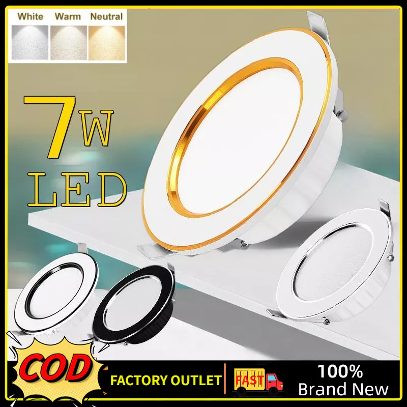 Tricolor Dimming LED Downlight 5W/7W/9W/12W Ceiling Light /Recessed ...