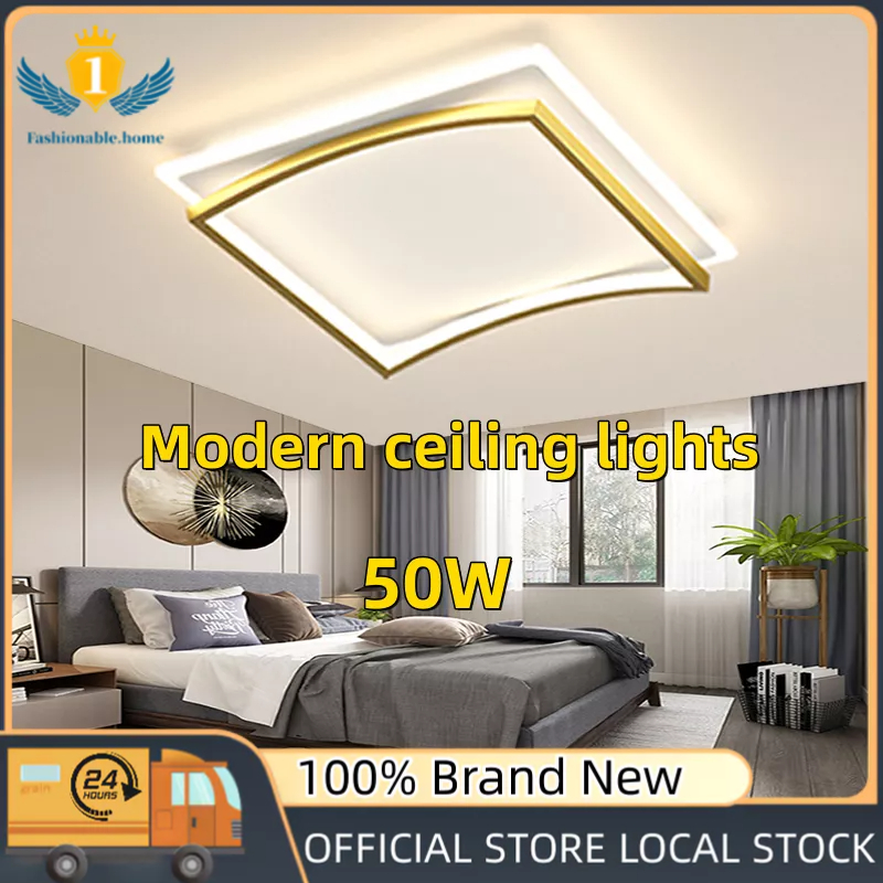 LED ceiling light Nordic three-tone remote control ceiling light ...