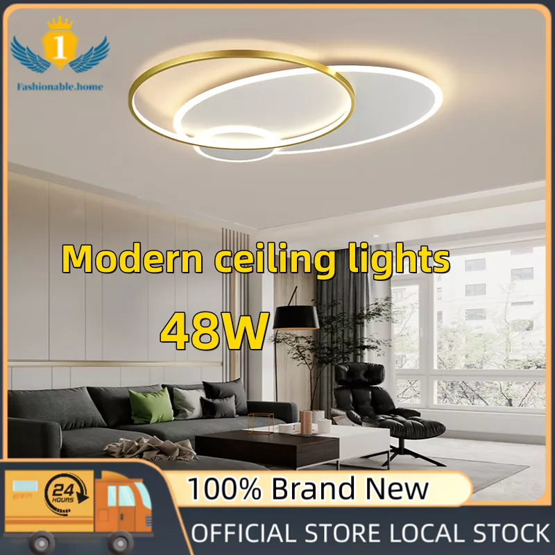 Modern simple LED ceiling lamp Bedroom and living room ceiling light ...
