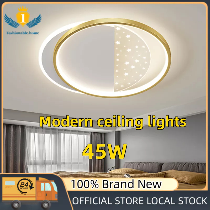Modern Simplicity LED Ceiling Lights Light in Room Tricolor dimming ...