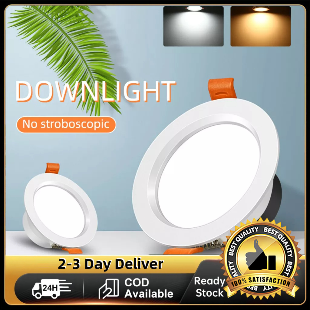 LED 5W 7W 9W 12W Pin light Tricolor Recessed for Celling Panel Round ...