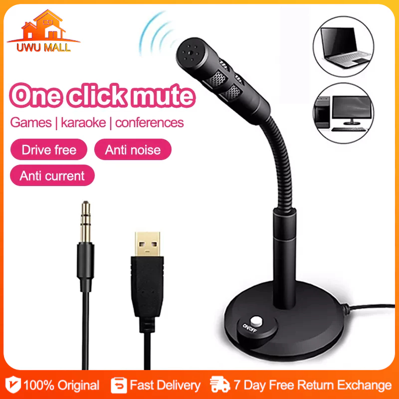 original stand desktop mic usb microphone 3.5mm wired condenser ...