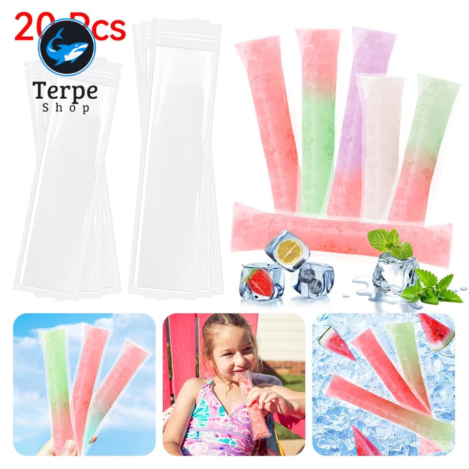 20PCS Bpa Free Freezer Tubes with Zip Seals Yogurt Sticks Juice Fruit ...