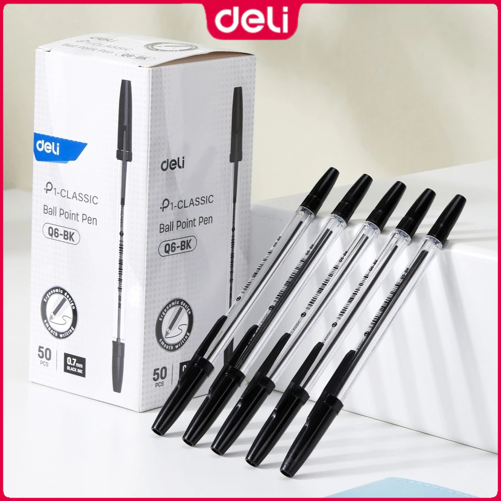 Deli EQ6 Ballpen 0.7mm Ballpoint Pen Student Writing Pens School Office ...
